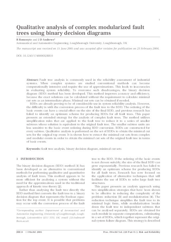 Qualitative Analysis Of Complex Modularized Fault Trees Using Binary 
